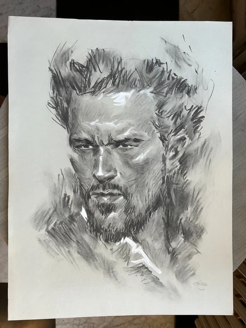 THOMAS FRISANO GRAND DESSIN ORIGINAL SIGNÉ 38 x 50 cm EN PARFAIT ÉTAT ...