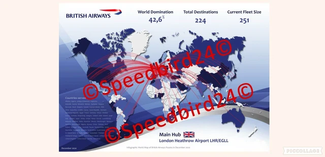 BRITISH AIRWAYS & Virgin Atlantic World Route Maps / Flight Network ...