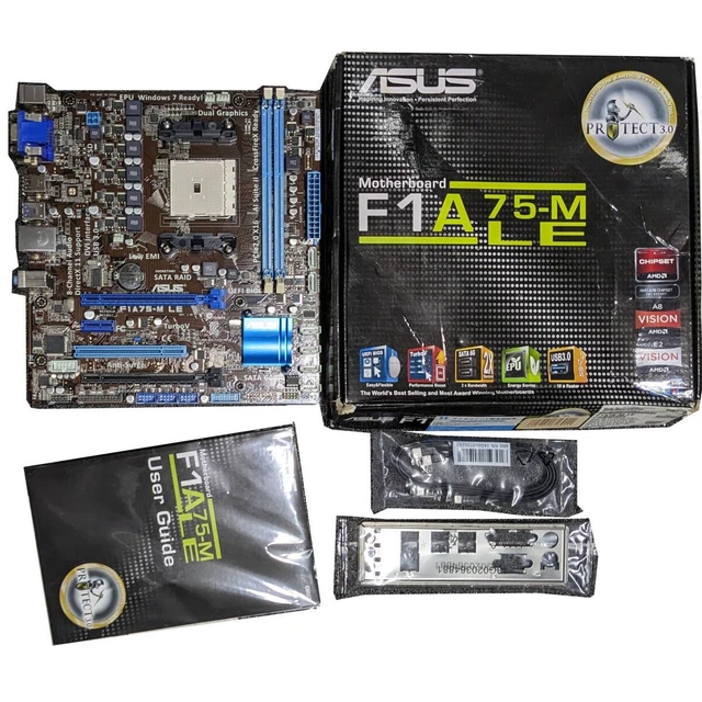 ASUS F1A75-M LE Socket FM1 Motherboard Used Tested Includes New Battery ...