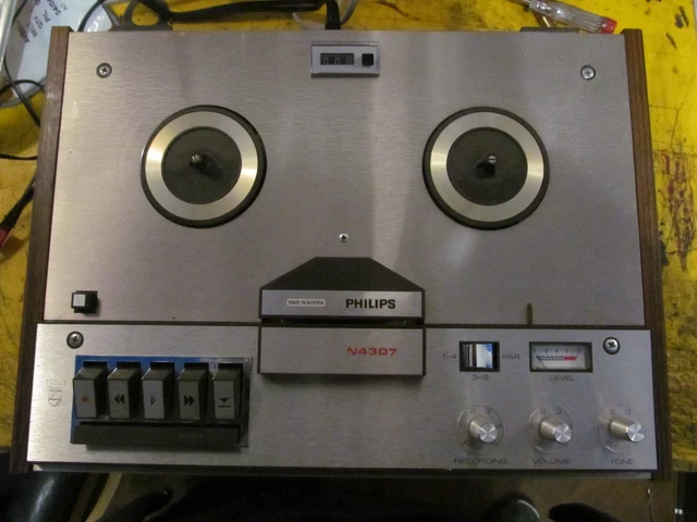 PHILIPS N4307 FOUR Track Singke Speed Reel To Reel Tape Recorder ...