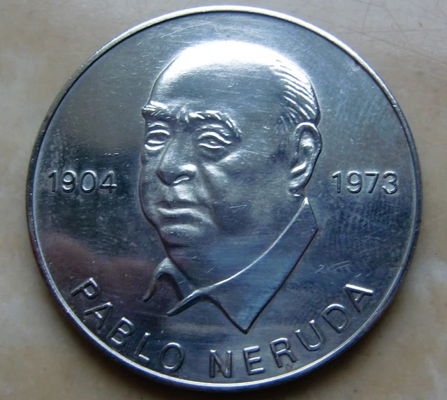DDR MEDAILLE 40MM Pablo Neruda 1904-1973 Ausgabe 1973 EUR 2,40 ...