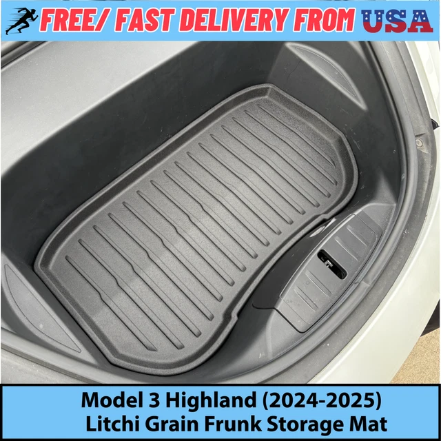 TESLA MODEL 3 Highland (2024-2025) Frunk Storage Mat TPE Material ...