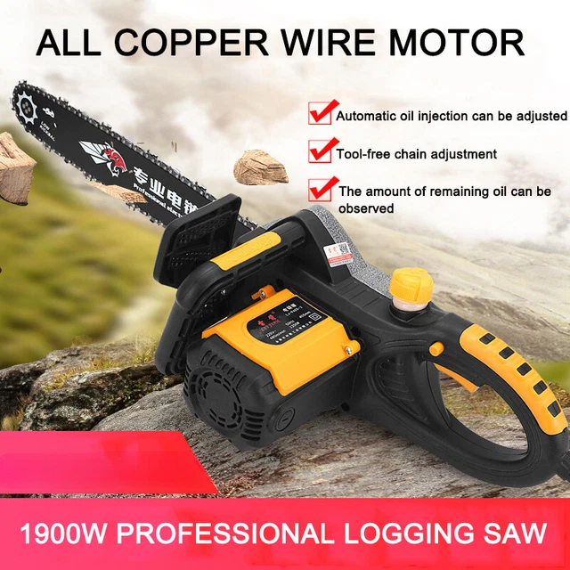 HIGH-POWER SELF-SHARPENING CHAIN Saw Logging Electric Chain Saw Machine ...