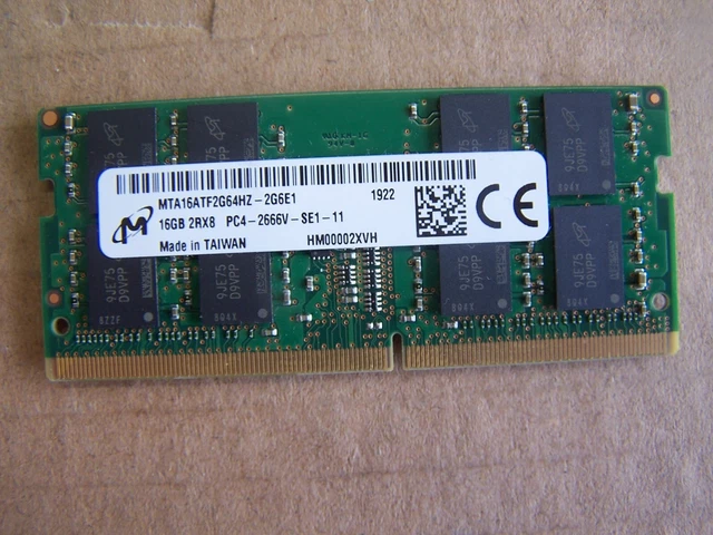 MICRON 16GB 2RX8 PC4-3200AA DDR4 Laptop Memory Ram MTA16ATF2G64HZ $26. ...