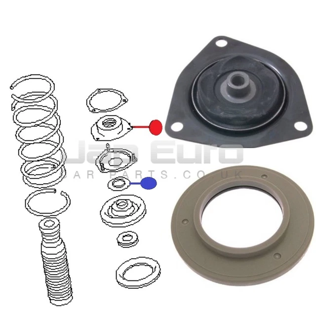 POUR NISSAN ELGRAND E50 3.2td 3.3i amortisseur avant montage supérieur et roulement 97-02 EUR 63 ...