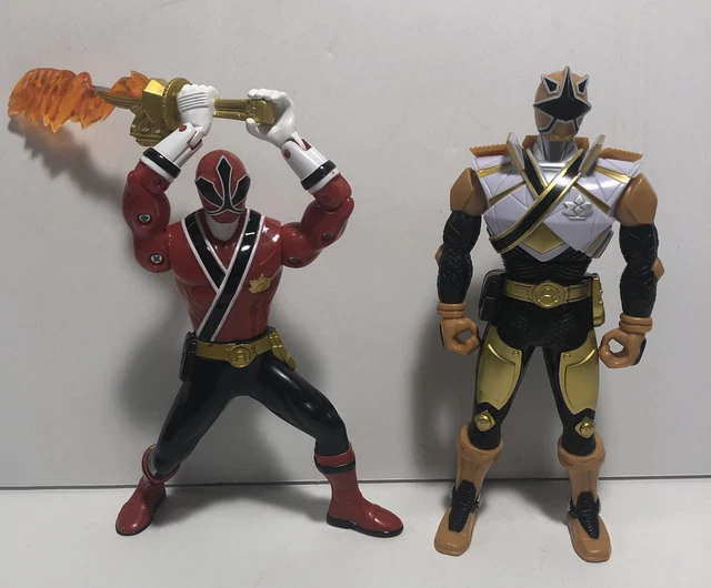 POWER RANGERS SAMURAI Armor Morphin Gold Red Bandai 6” Action Figure ...