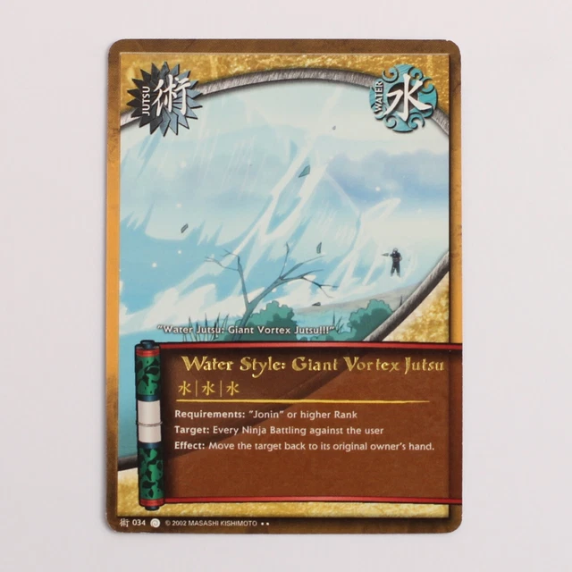 WATER STYLE: GIANT Vortex Jutsu 034 Gold Lettering Shonen Jumps Naruto ...