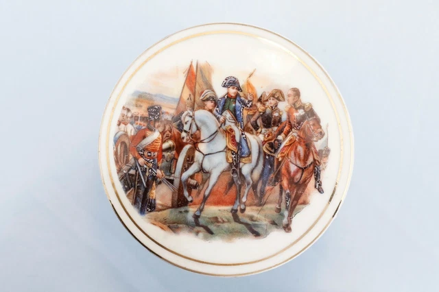 VINTAGE PORCELAIN LIMOGES Footed Box French Emperor Napoleon Bonaparte ...