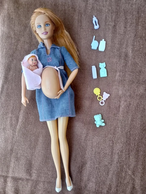 RARE PREGNANT MIDGE & Baby Barbie Doll Happy Family COMPLETE Original ...