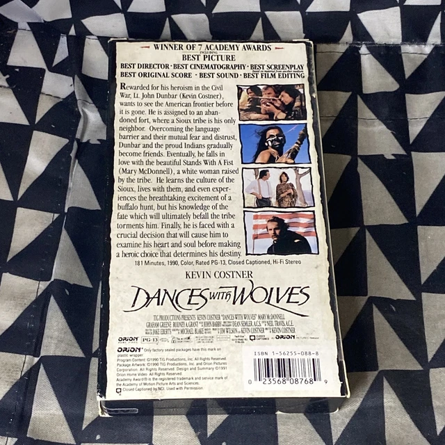 DANCES WITH WOLVES (VHS, 1993) Kevin Costner £5.26 - PicClick UK