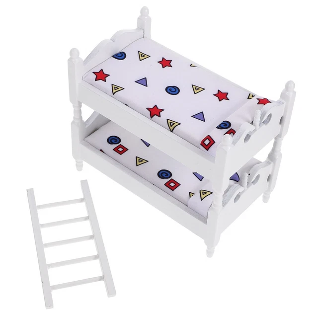MINI BUNK BED Model Miniature Furniture Ornament Doll House Props ...