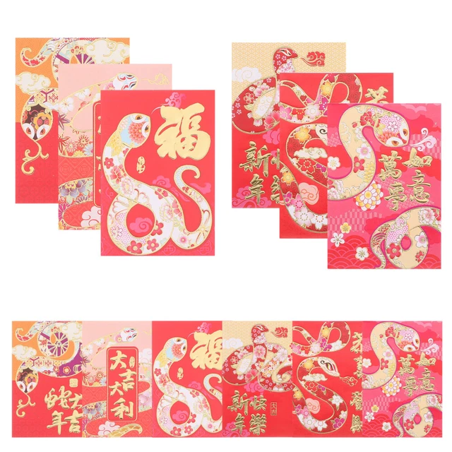 36PCS CHINESE NEW Year Red Envelopes 2025 Year Of Snake Red Packet ...