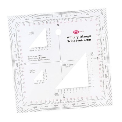 TRIANGLE SCALE PROTRACTOR Coordinate Scale Topographic Map Graphic £7. ...