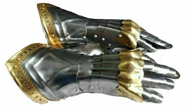 MEDIEVAL KNIGHTS ARMOR Gauntlet Historical Steel Gloves LARP Cosplay ...