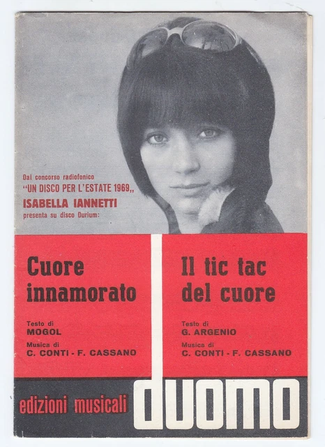 SPARTITO ISABELLA IANNETTI Cuore innamorato - Il tic tac del cuore 1969 ...