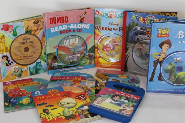 DISNEY PIXAR READ-ALONG Storybooks & CDs x 10 + Sing-Along Children's ...