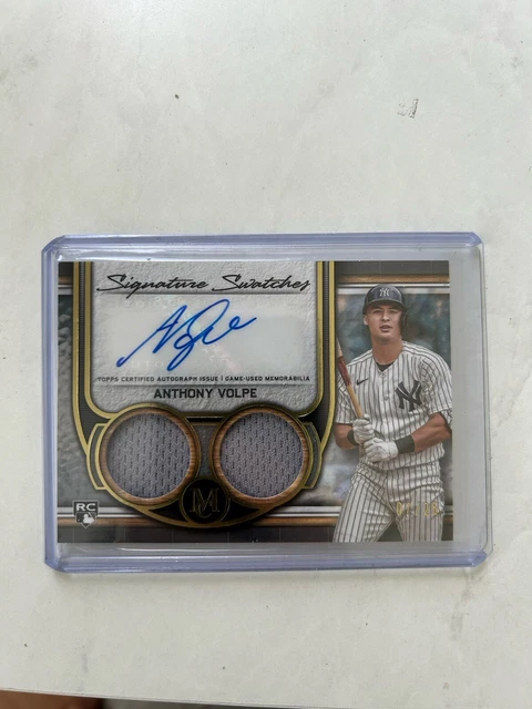 ÉCHANTILLONS DE SIGNATURE automatique Anthony Volpe Topps 2023 Museum ...