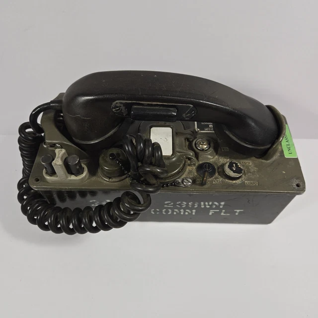 VINTAGE US ARMY Field Telephone Set TA-312/PT Military Radio Untested B ...