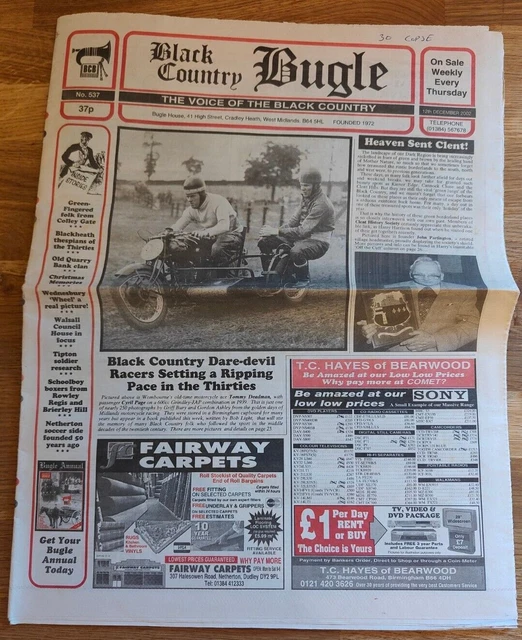 NEWSPAPER - BUGLE Voice Of The Black Country Local Paper No #537 12th ...