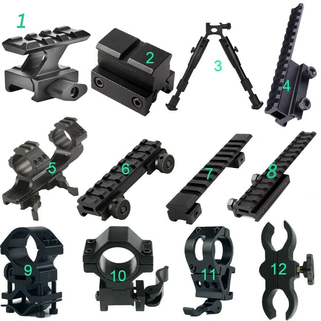 HUNTING LAMP SCOPE Mount Base Adapter- Dovetail Weaver Picatinny Rail ...