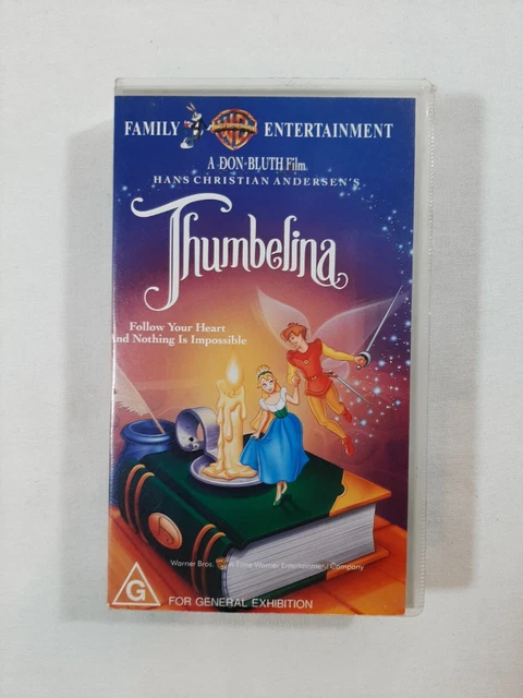 THUMBELINA VHS FAMILY Entertainment Don Bluth Film| free post in AUS ...