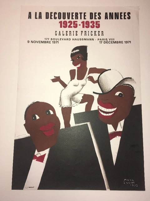 PAUL COLIN AFFICHE A La découverte des Années 1925-1935 galerie Fricker ...