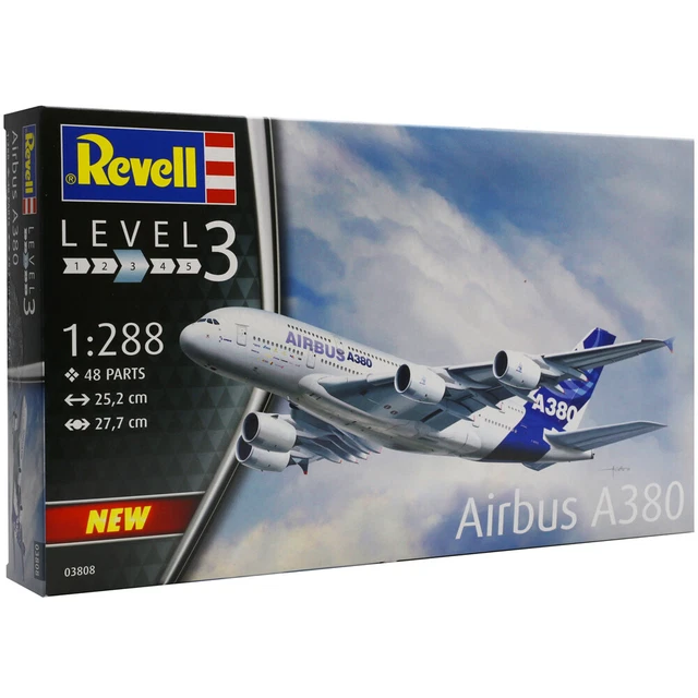 REVELL AIRBUS A380 Commercial Aircraft Model Kit 03808 Scale 1/288 £17. ...
