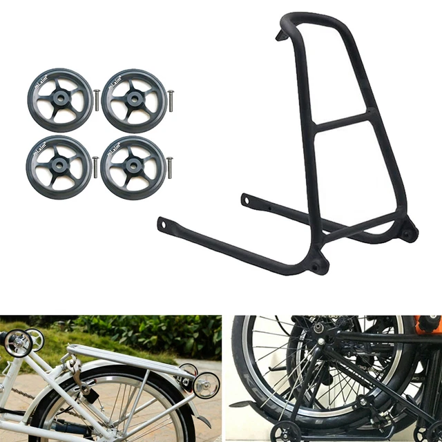 FOLDING BIKE LUGGAGE Rack Mount Easywheel Refit Support for Brompton £ ...