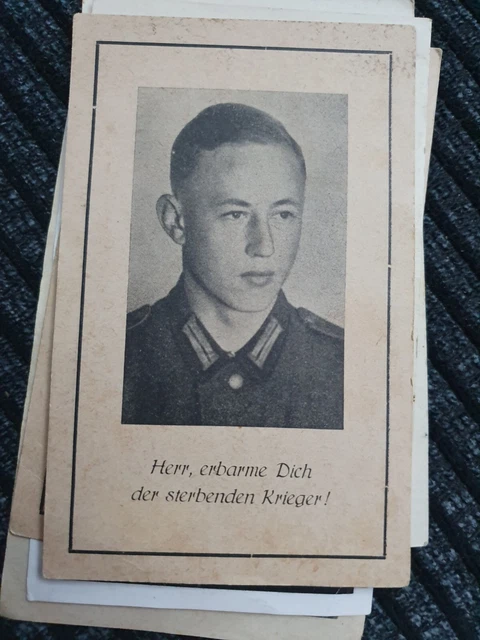 ORIGINAL GERMAN WW2 death Card FRANZ VOGGENAUER Panzer Dvsn 26 Jan 1944 ...