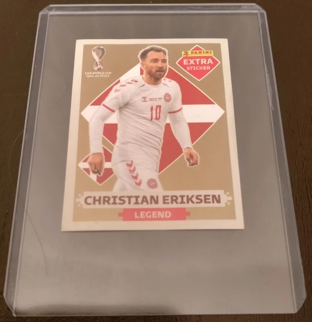 PANINI FIFA QATAR 2022 ~ Christian ERIKSEN GOLD EXTRA STICKER figurina ...
