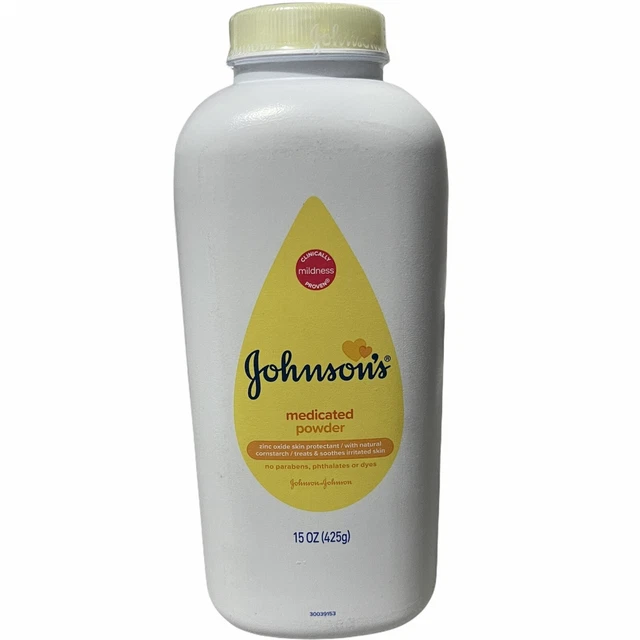 JOHNSONS MEDICATED DIAPER Rash Baby Powder Zinc Oxide Natural ...