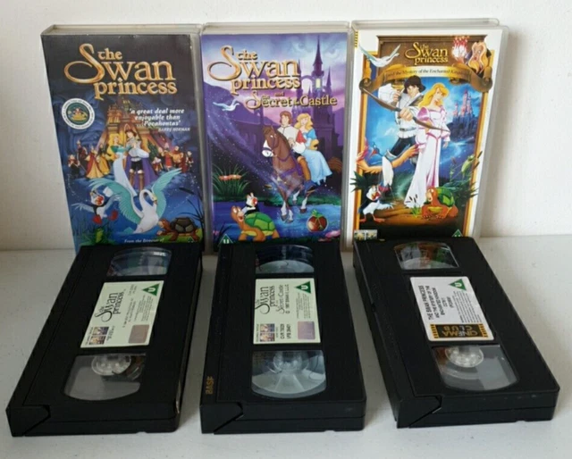 SWAN PRINCESS VHS Tapes x3 Secret Castle Mystery Enchanted Kingdom PAL ...