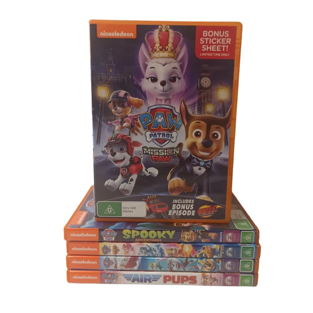 NIKELODEON PAW PATROL DVD (5) Bundle Lot Children Kids Family Animation ...