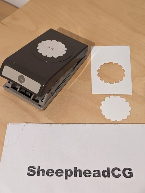 RARE STAMPIN' UP! Large Scalloped circle 1 & 3/4” Flower Card Craft ...