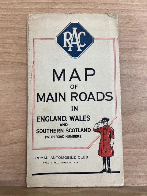 VINTAGE RAC MAP Of Main Roads In England, Wales & S Scotland £9.95 ...