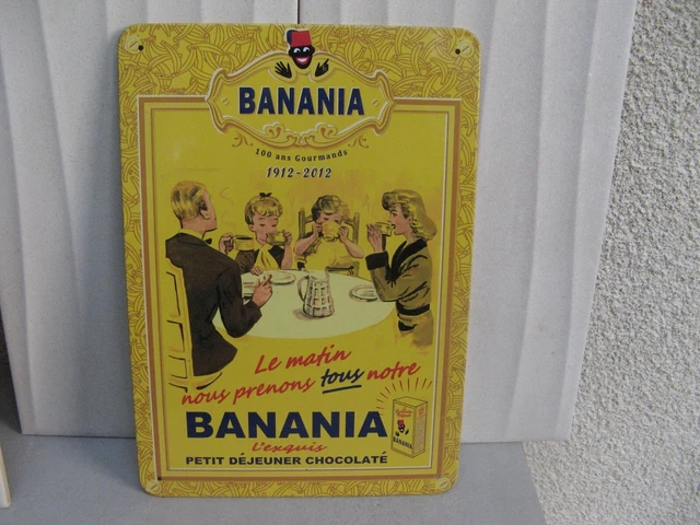 PLAQUE EN TÔLE PUBLICITAIRE BANANIA - Centenaire 1912 - 2012 - 30 cm X 21 cm EUR 10,00 - PicClick FR