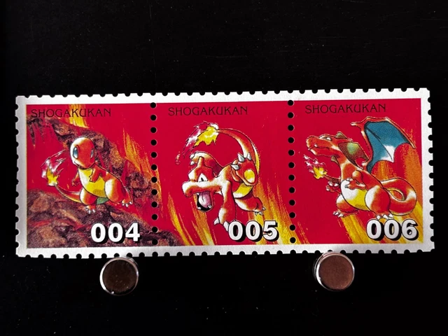 CHARIZARD EVOLUTION POKEMON Stamp Shogakukan Japanese Nintendo Japan ...