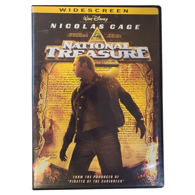 WALT DISNEY NATIONAL Treasure Nicolas Cage DVD Widescreen Edition $8.00 ...