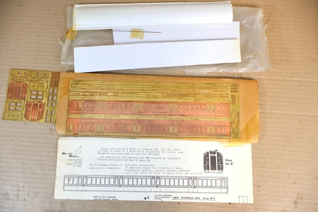 MALLARD MODELS KIT Construit Jauge D'Oo GWR Diag M11 Arrimage Van Coach ...