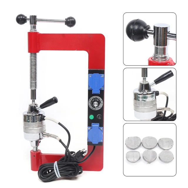 TIRE PATCH REPAIR Tool Kit Spot Hot Vulcanizing Machine + 6 Mold Car ...