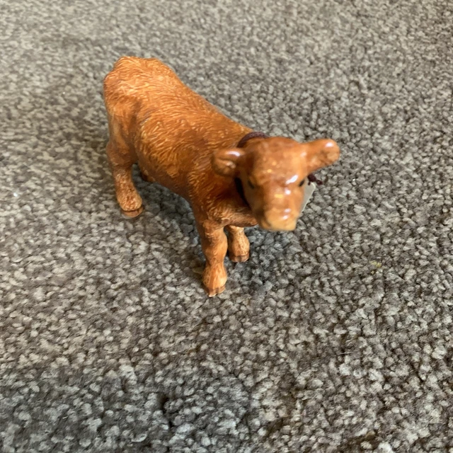 BORDER FINE ARTS Highland Cow Rare Vintage Ceramic Calf Figurine A5236 ...