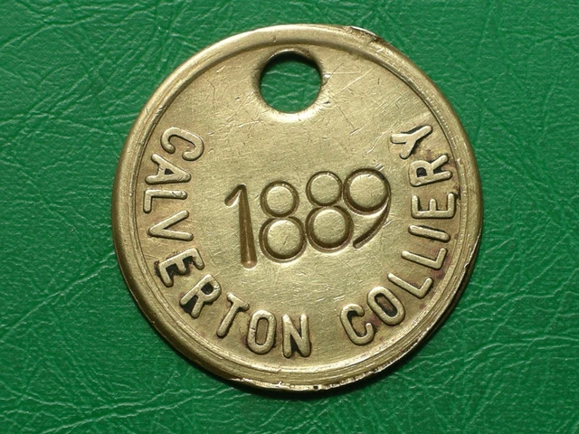 CALVERTON COLLIERY NOTTINGHAMSHIRE brass pit check coal miner mining ...