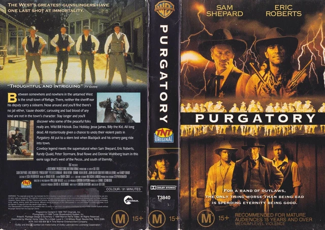 PURGATORY (VHS) BIG BOX TIMECODE - Eric Roberts + Sam Shepard + Donnie ...