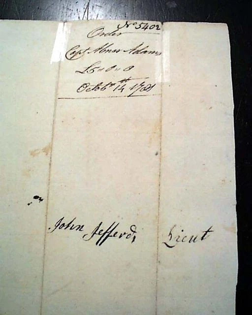 RARE 1781 STATE of Connecticut Revolutionary War Military Captain Pay ...