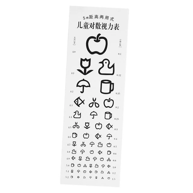 CHILDREN EYE TEST Chart Non reflective Visual Testing Chart For 6 31