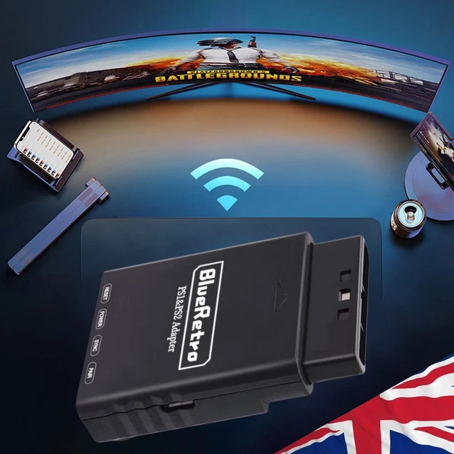 WIRELESS CONTROLLER RECEIVER Adapter Wireless Adapter for PS2/PS1 Game ...