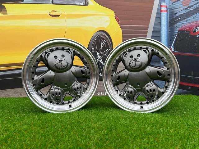 15 & 4X100 Ronal Urs Teddy bear Old School Gris Roues pour VW Honda Jdm ...