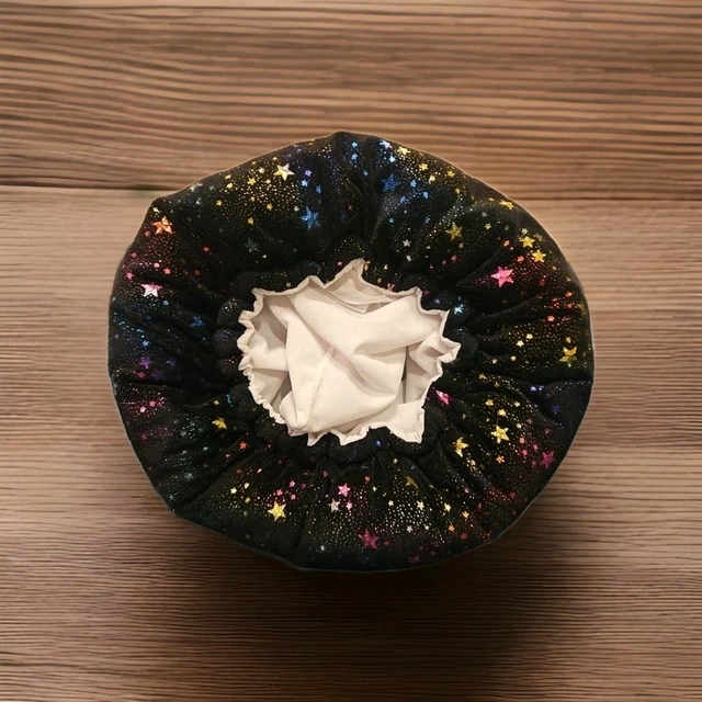 FIESTA PLUSH POOP Emoji Novelty Hat Black Colorful Sparkles Kids One ...