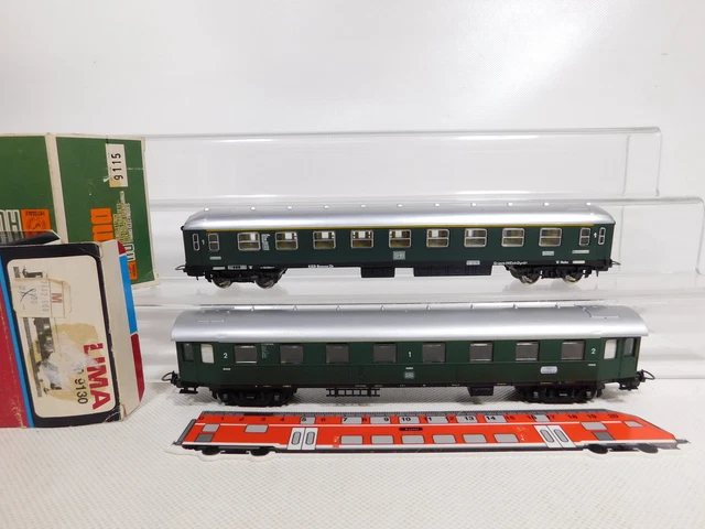 DQ329-1 #2X LIMA H0 Dc Passenger Car DB 9115 A4üm 309130 A4ü Sg / Mint ...