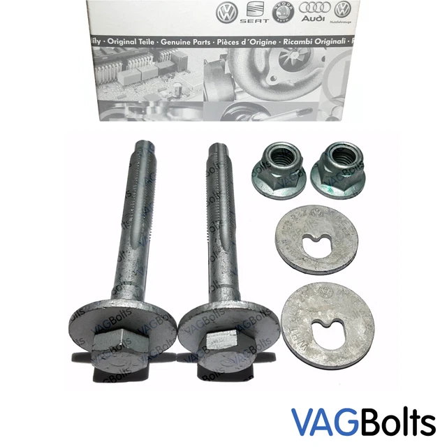 GENUINE SKODA SEAT Lower Rear Suspension Eccentric Bolt Nut Kit Toe ...